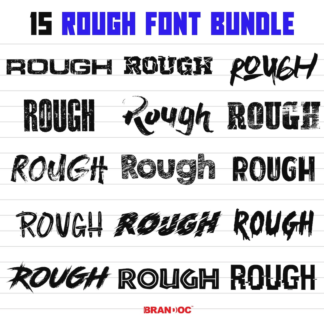 Distressed Grunge Font Bundle: Customizable Stamp & Cricut Fonts ...