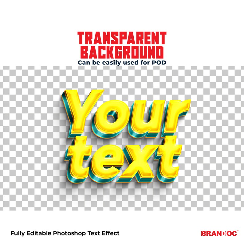 Photoshop 3d Text Effect Text Style Custom 3d Text Custom Text ...