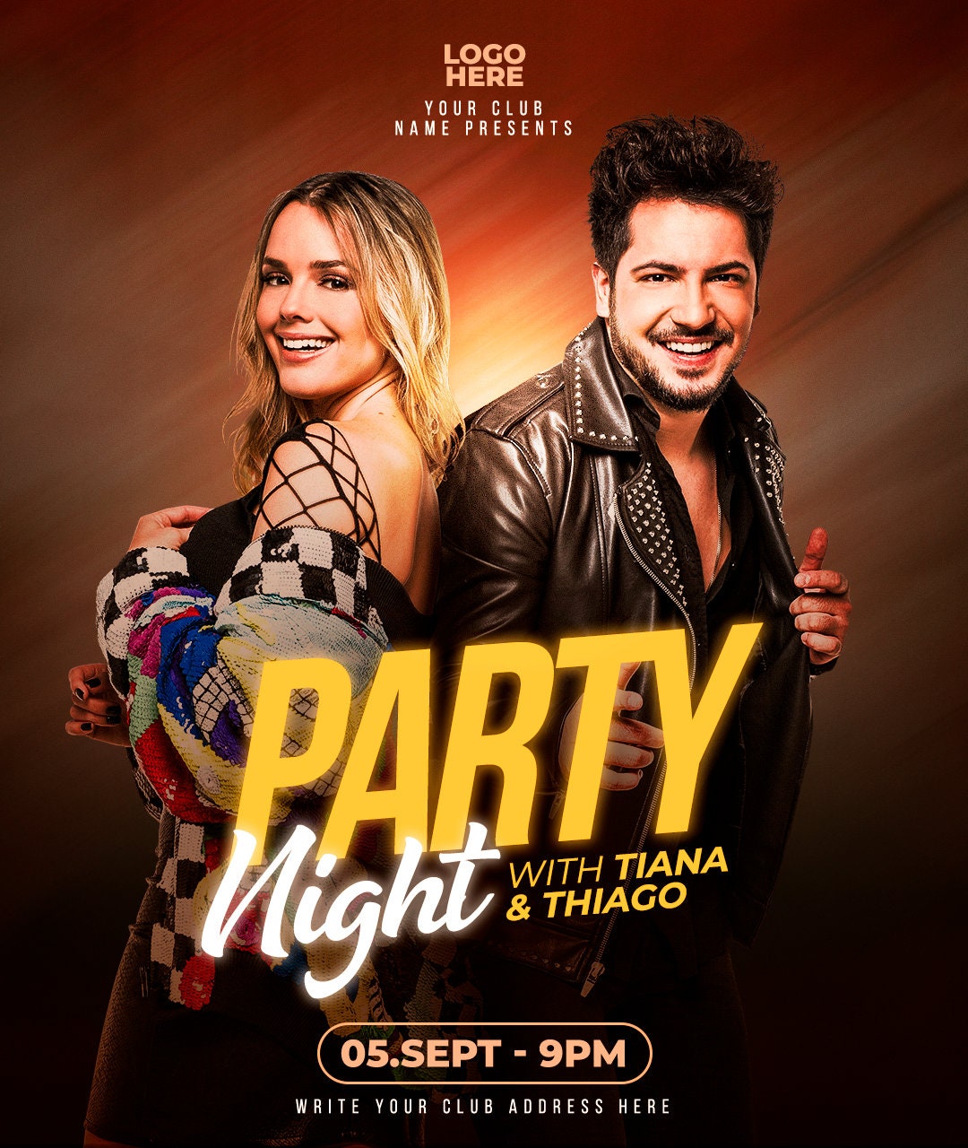 Editable PSD Template Club Party Event Flyer Template, Editable Canva ...