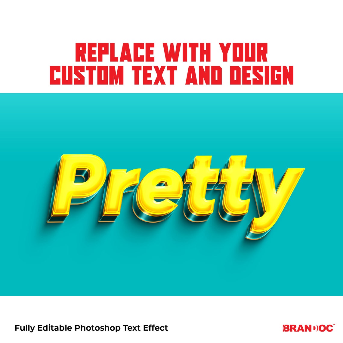 Photoshop 3d Text Effect Text Style Custom 3d Text Custom Text ...