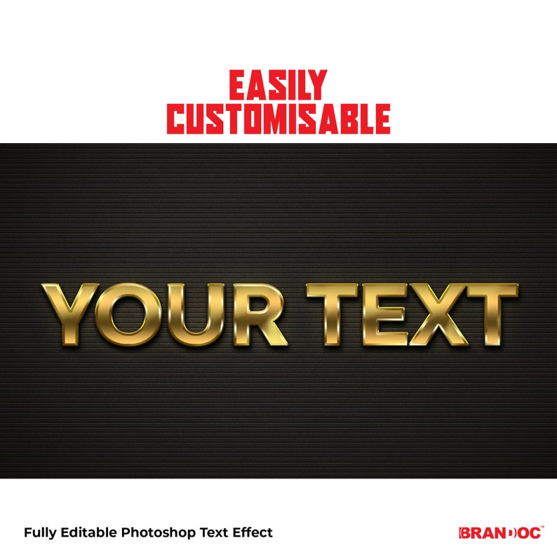 Photoshop Gold 3D Text Effect: Custom Text Style (PSD & JPG) - Etsy