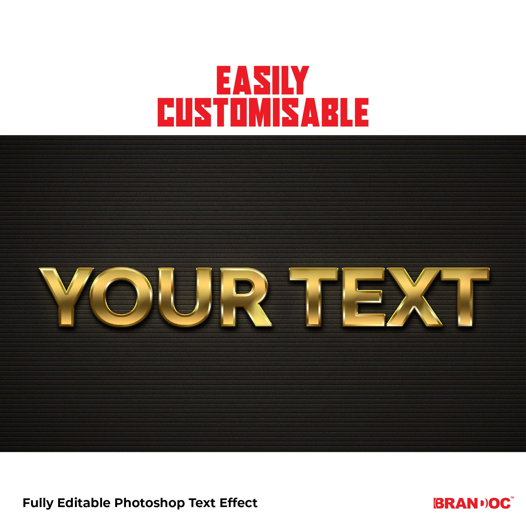 Photoshop Gold 3d Text Effect Text Style Custom 3d Text Custom Text ...