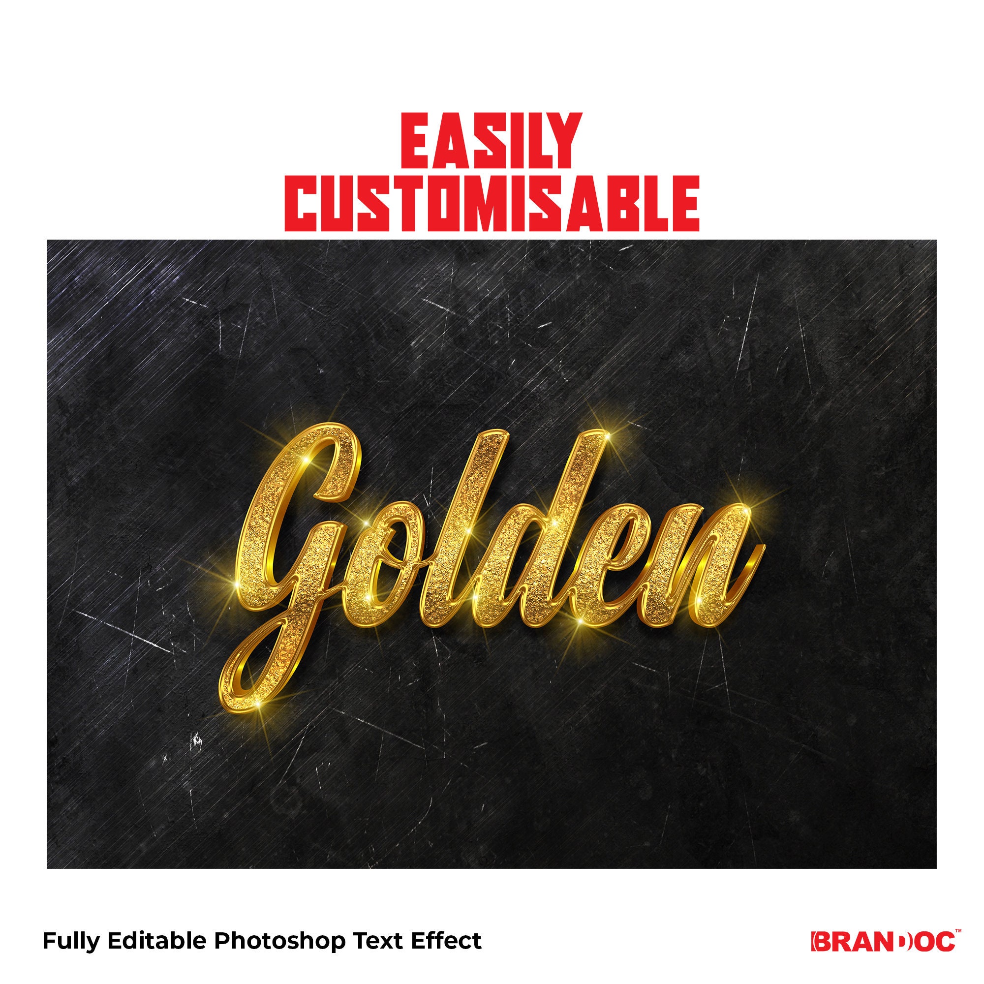Photoshop 3d Goldtext Effect | Text Style | Custom 3d Text | Custom ...