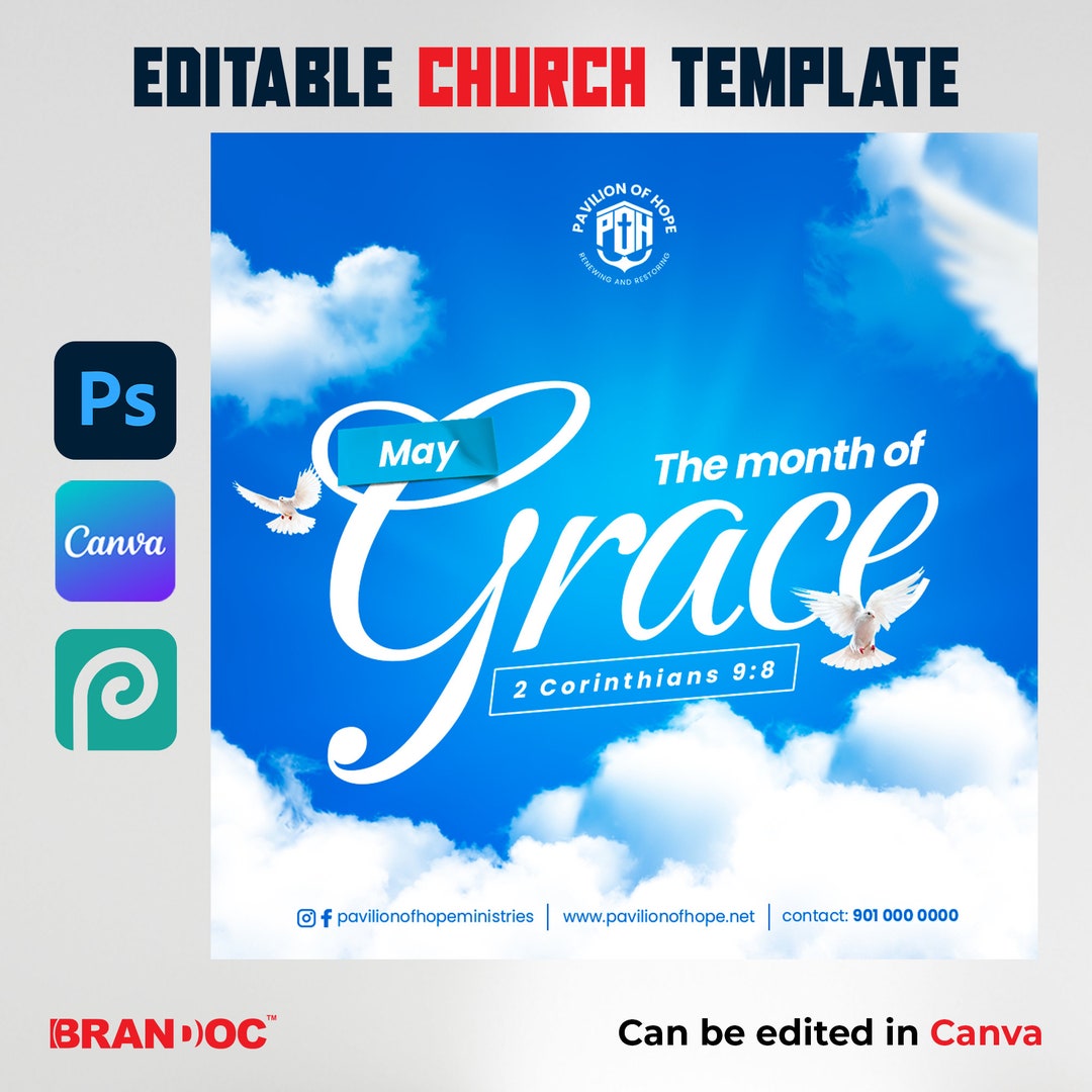 Editable Canva Church Event | Program Flyer Template, Editable in Canva ...