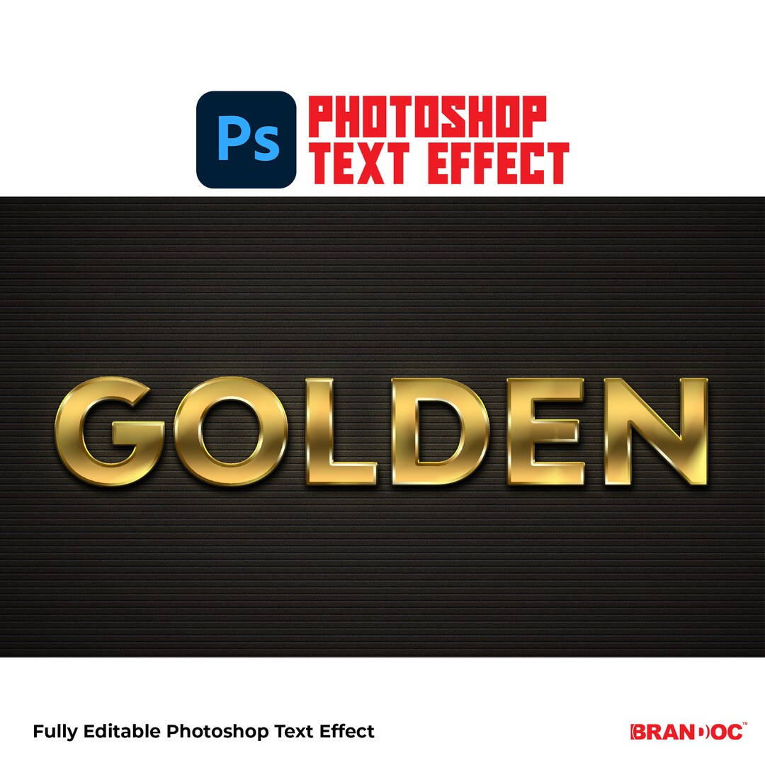 Photoshop Gold 3d Text Effect | Text Style | Custom 3d Text | Custom ...