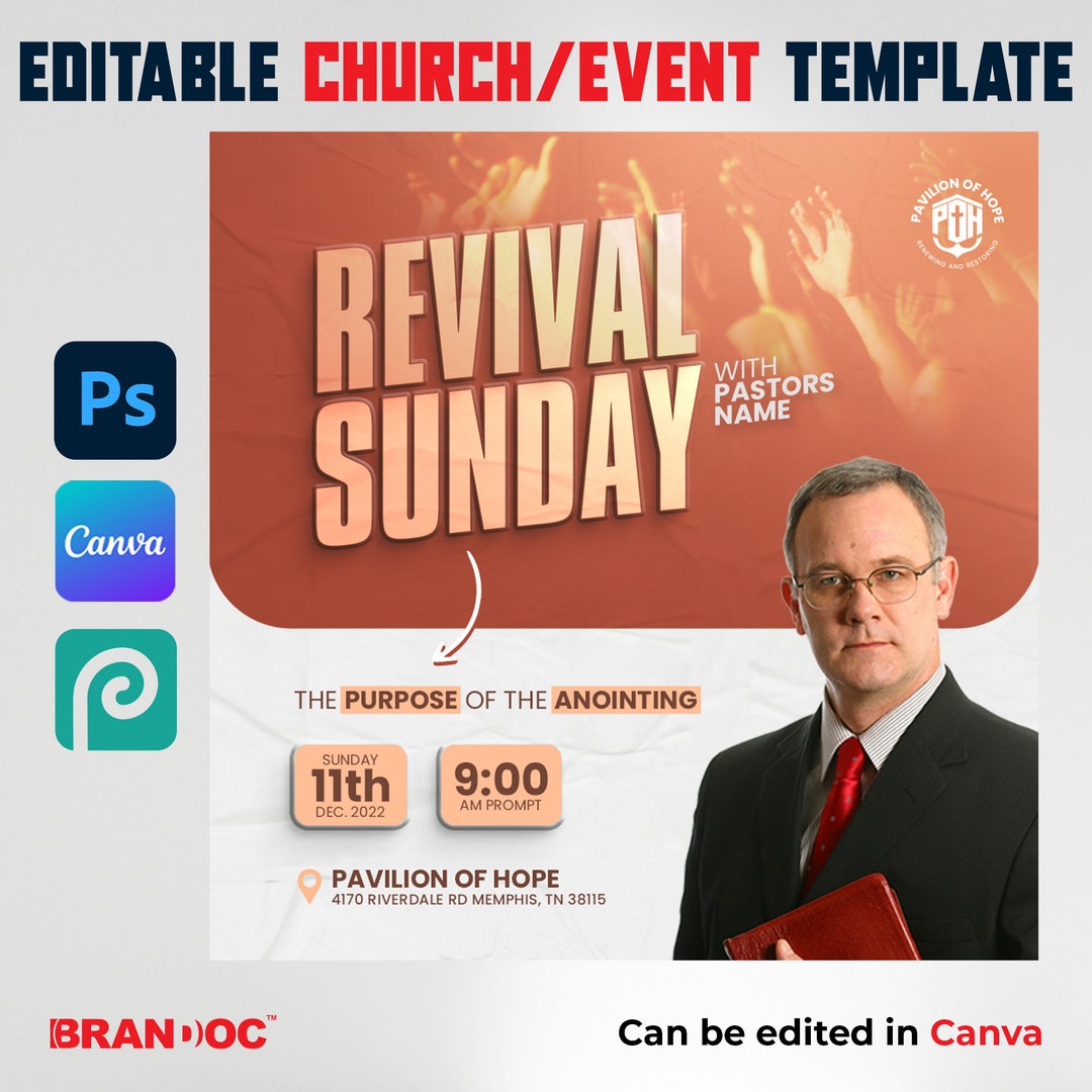 Editable Church Conference Event Flyer Template, Editable in Canva ...