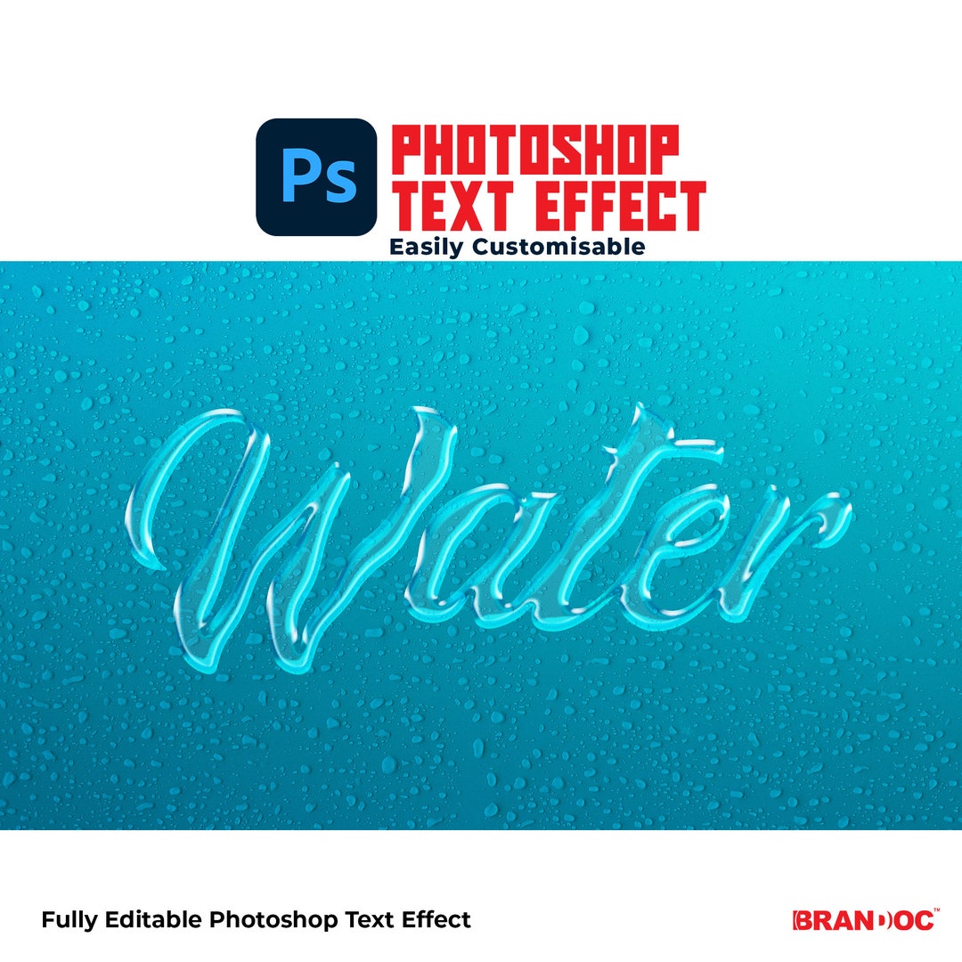 Photoshop Water Text Effect: Customizable PSD (digital Download) - Etsy