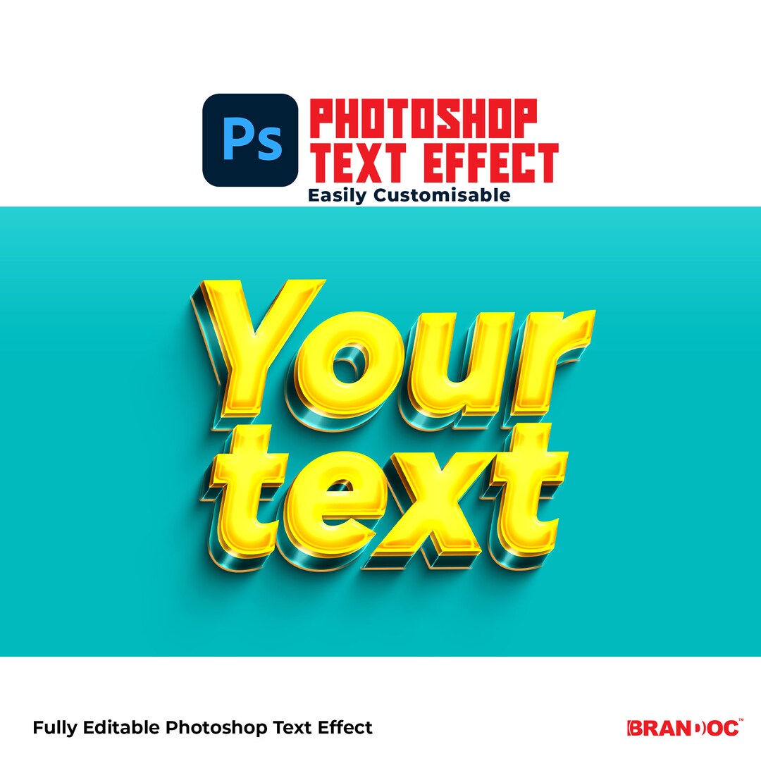 Photoshop 3d Text Effect Text Style Custom 3d Text Custom Text ...