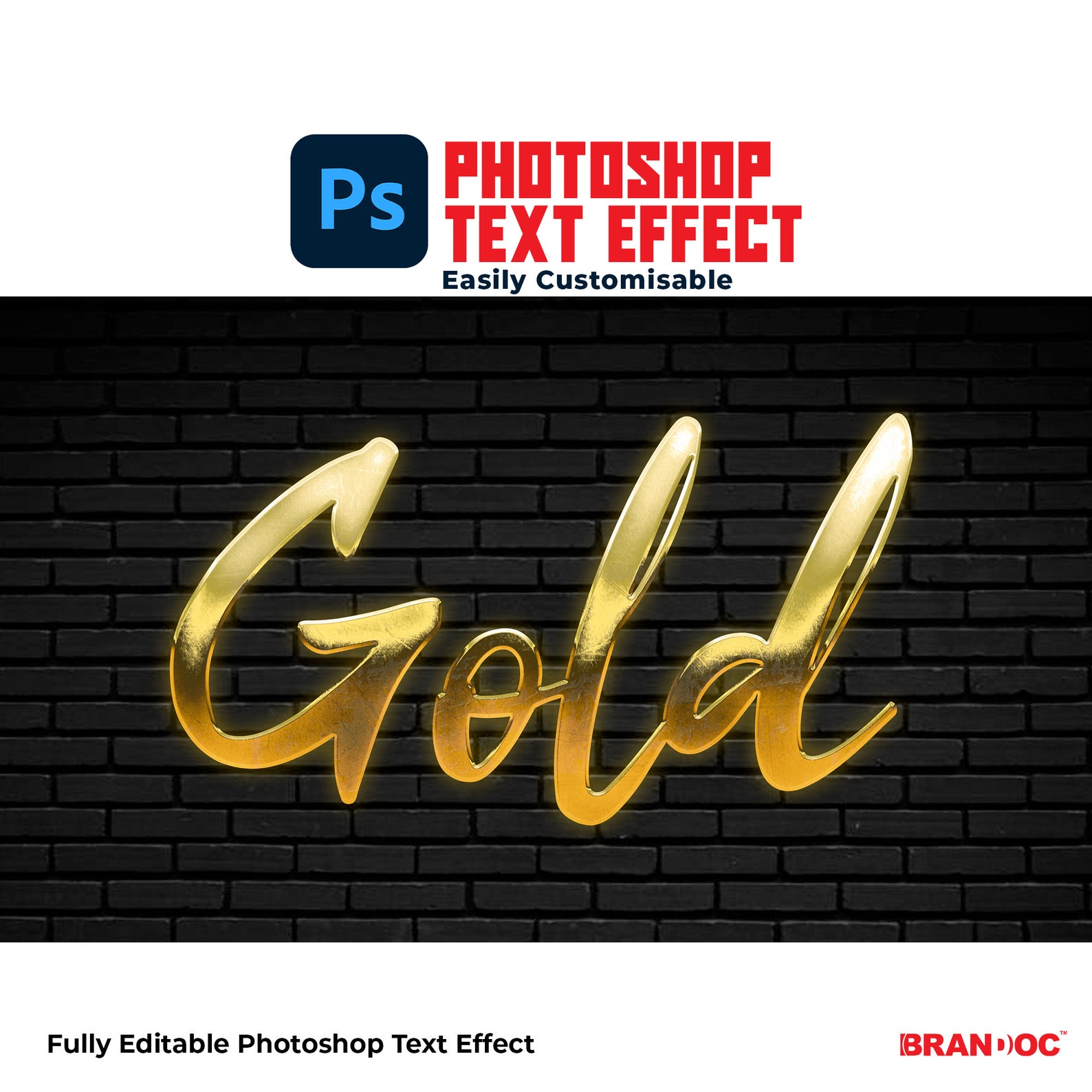 Photoshop 3d Goldtext Effect | Text Style | Custom 3d Text | Custom ...
