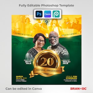 10 Editable Church Program Flyer Template Bundle, Editable in Canva ...