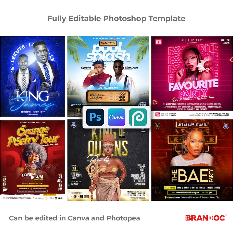 Canva & Photoshop Event Flyer Templates: Club, Party, Social Media ...