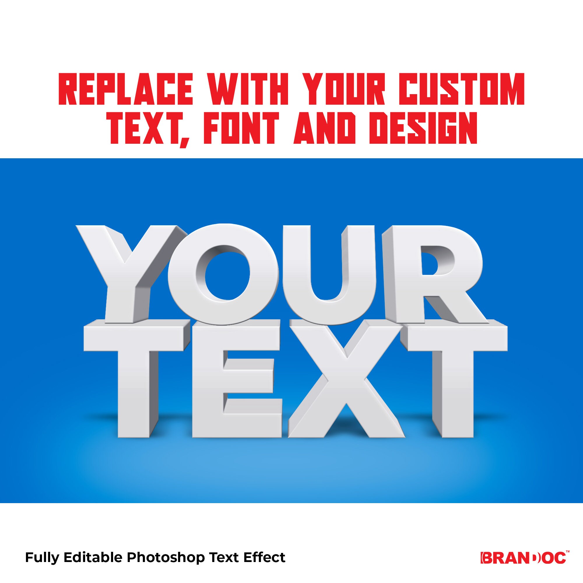 Photoshop White 3d Text Effect | Text Style | Custom 3d Text | Custom ...