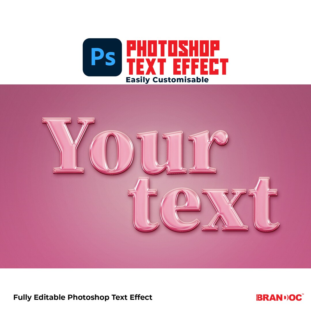 Photoshop 3d Pink Text Effect | Text Style | Custom 3d Text | Custom ...