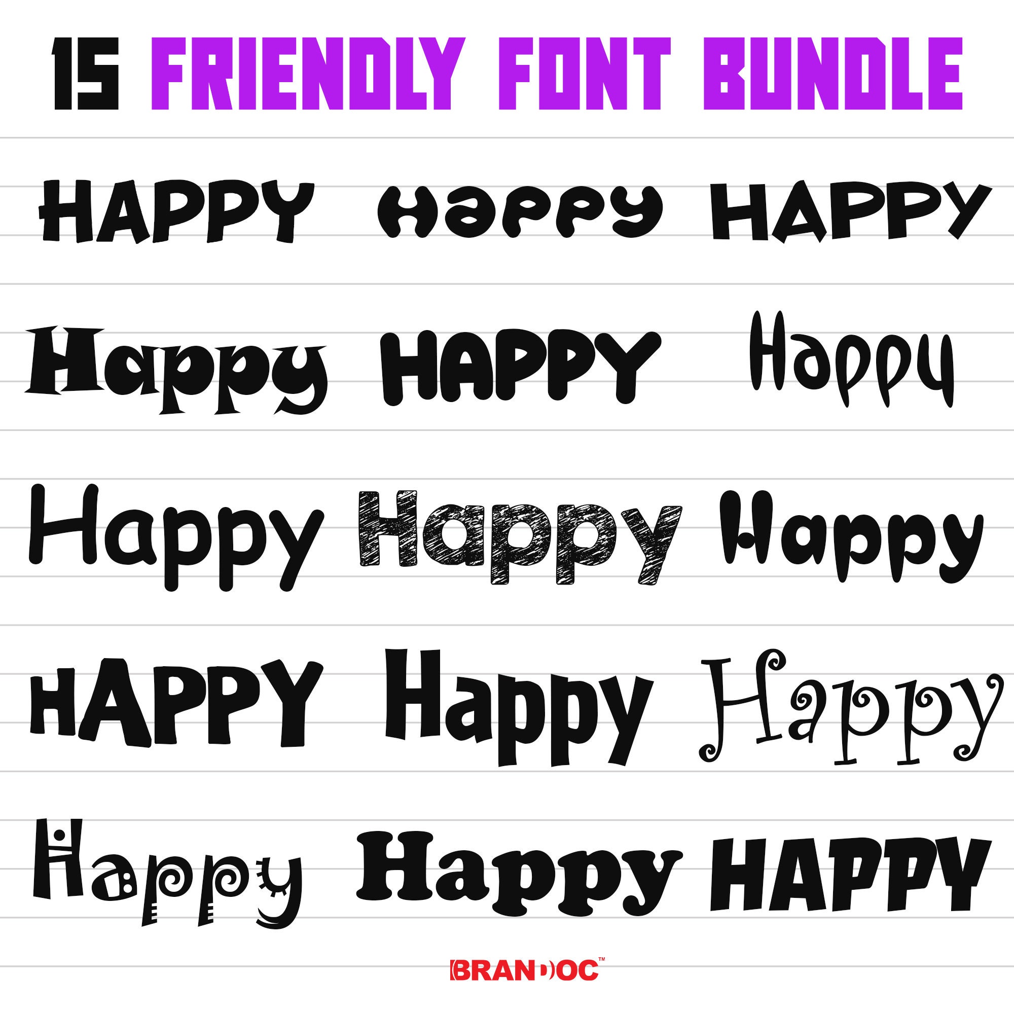 Playful Font Bundle, Kids Font, Baby Font, Fun Font, Cute Font, Craft ...