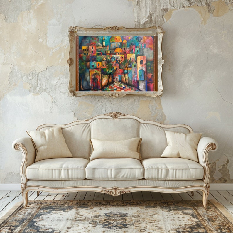 Jerusalem Neighborhoods Art Print: Jewish Home Decor (digital Download ...