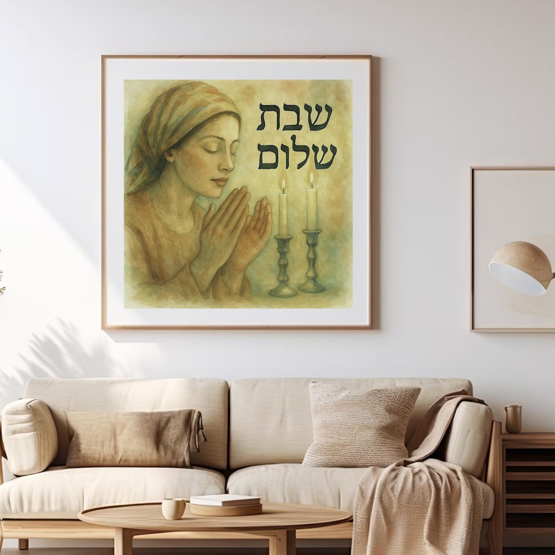 Shabbat Shalom Floral Poster: Jewish Home Decor (PDF Download 40x40 Cm ...