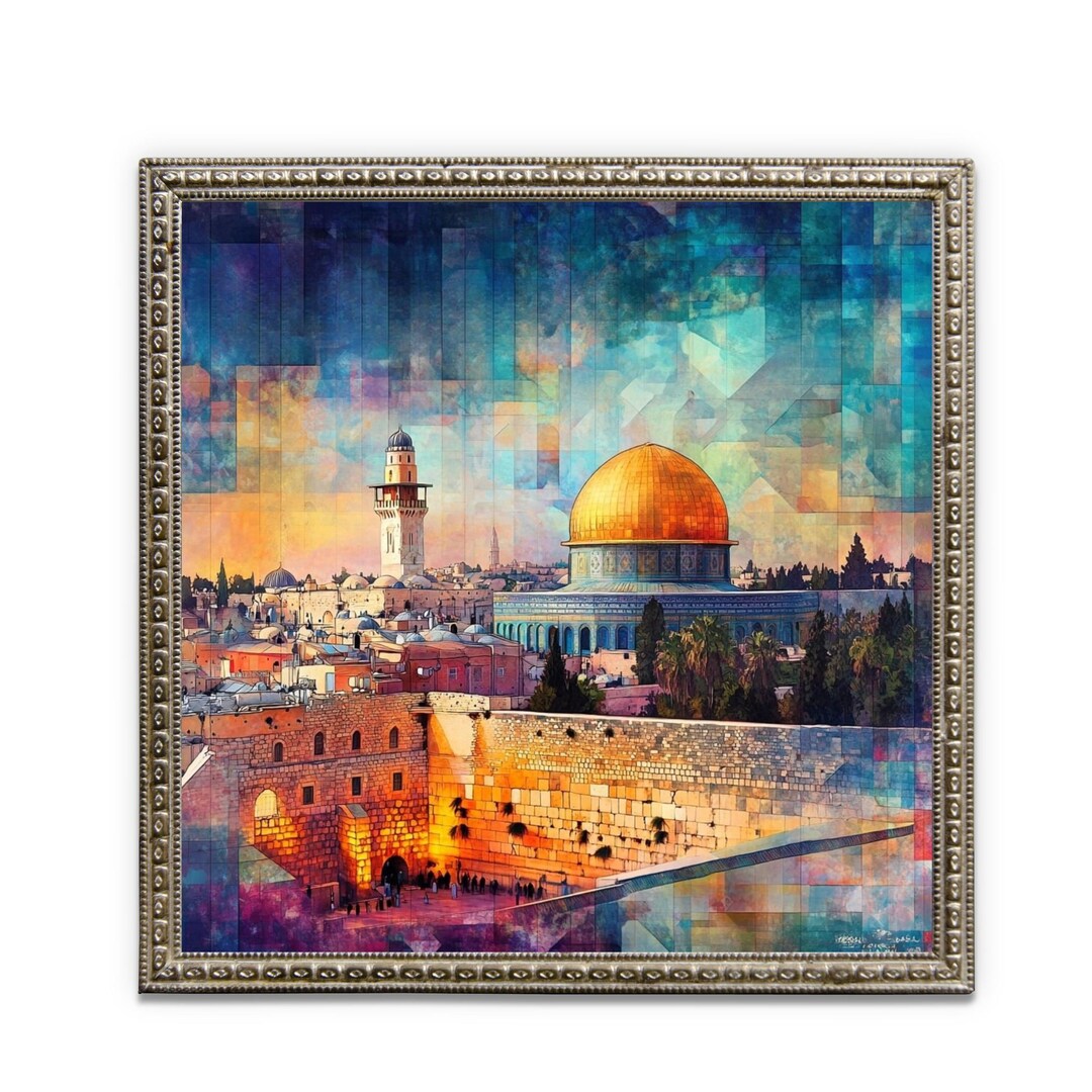 Buy Jerusalem Neighborhoods - Digital Download, Jewish Art, Judica Wall ...