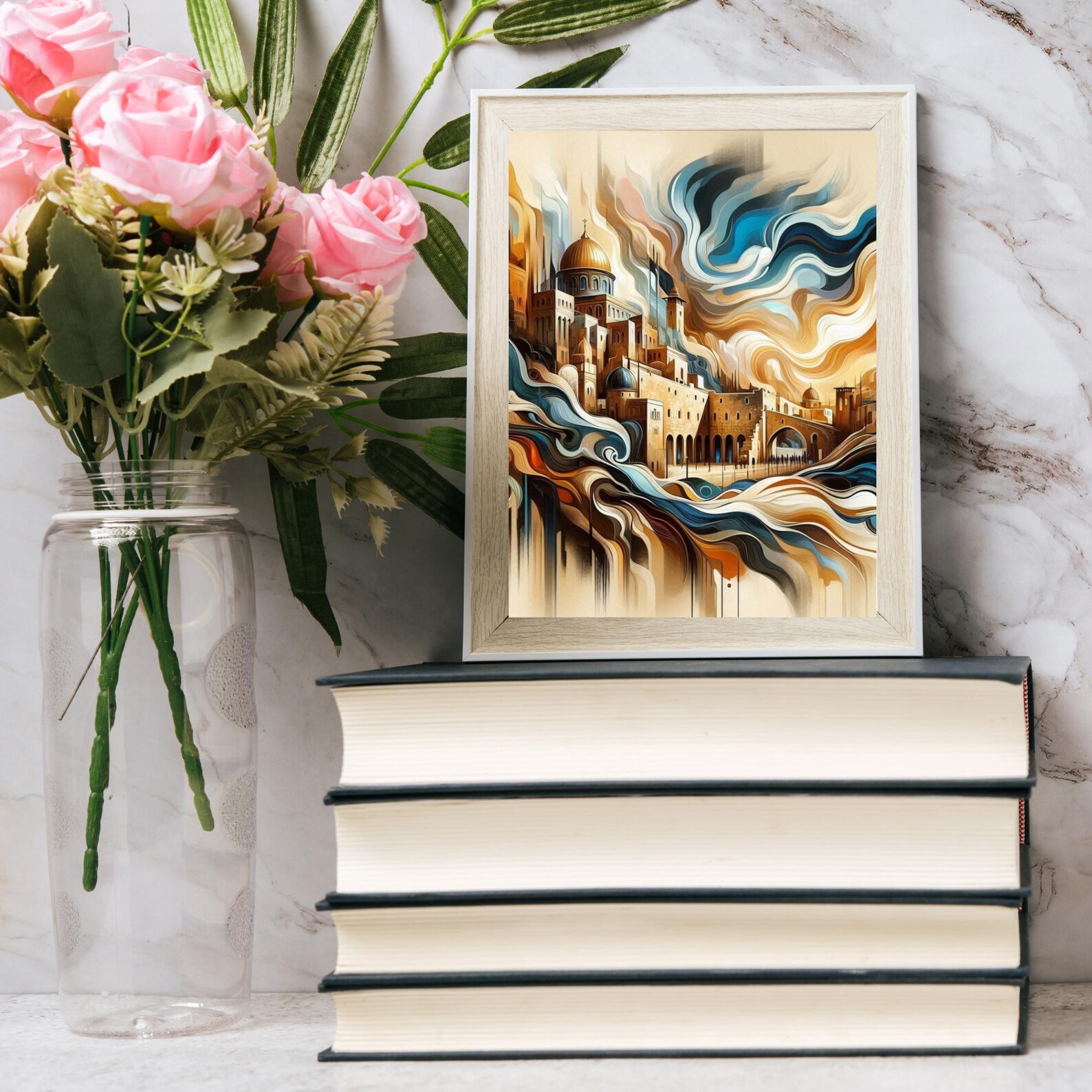 Jerusalem Abstract Wall Art – Modern Jewish Printable – Holy City ...