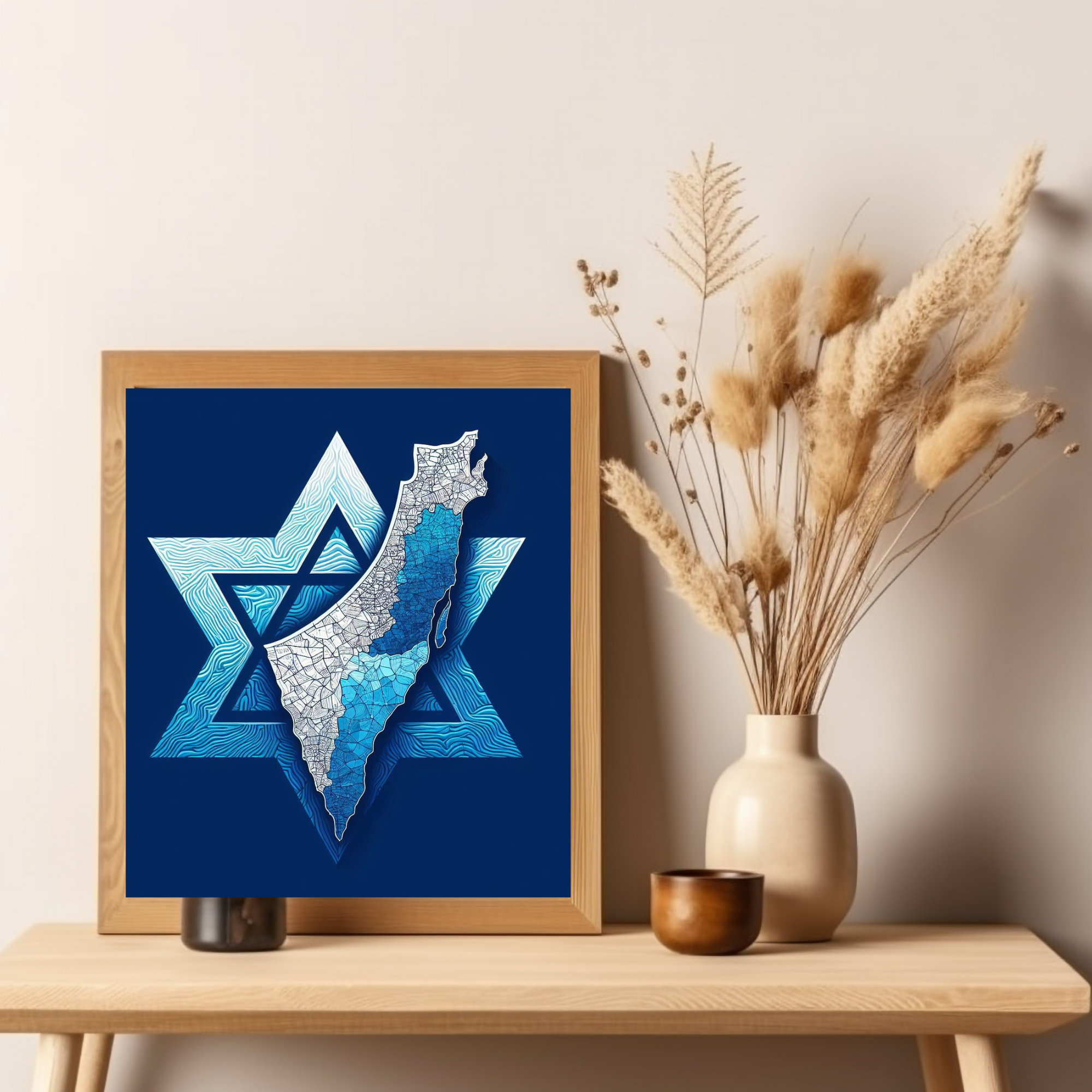 Am Israel Chai, Map of Israel, Star of David, Jewish Design, Jewish ...