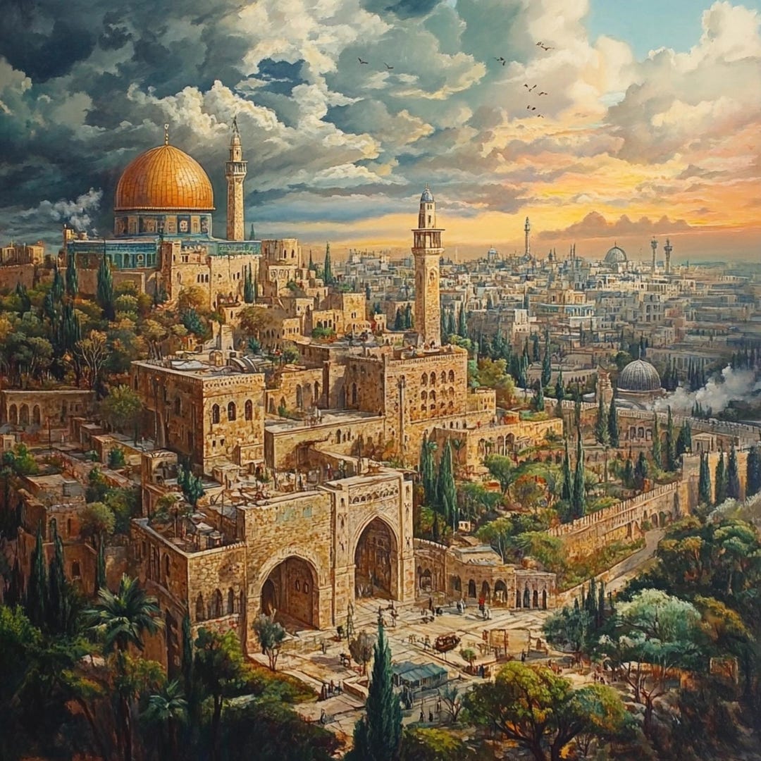 Jerusalem Neighborhoods Digital Download, Jewish Art, Judica Wall ...