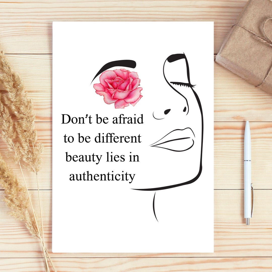 Inspirational Quote Poster for Women - Empowerment Print With Floral ...