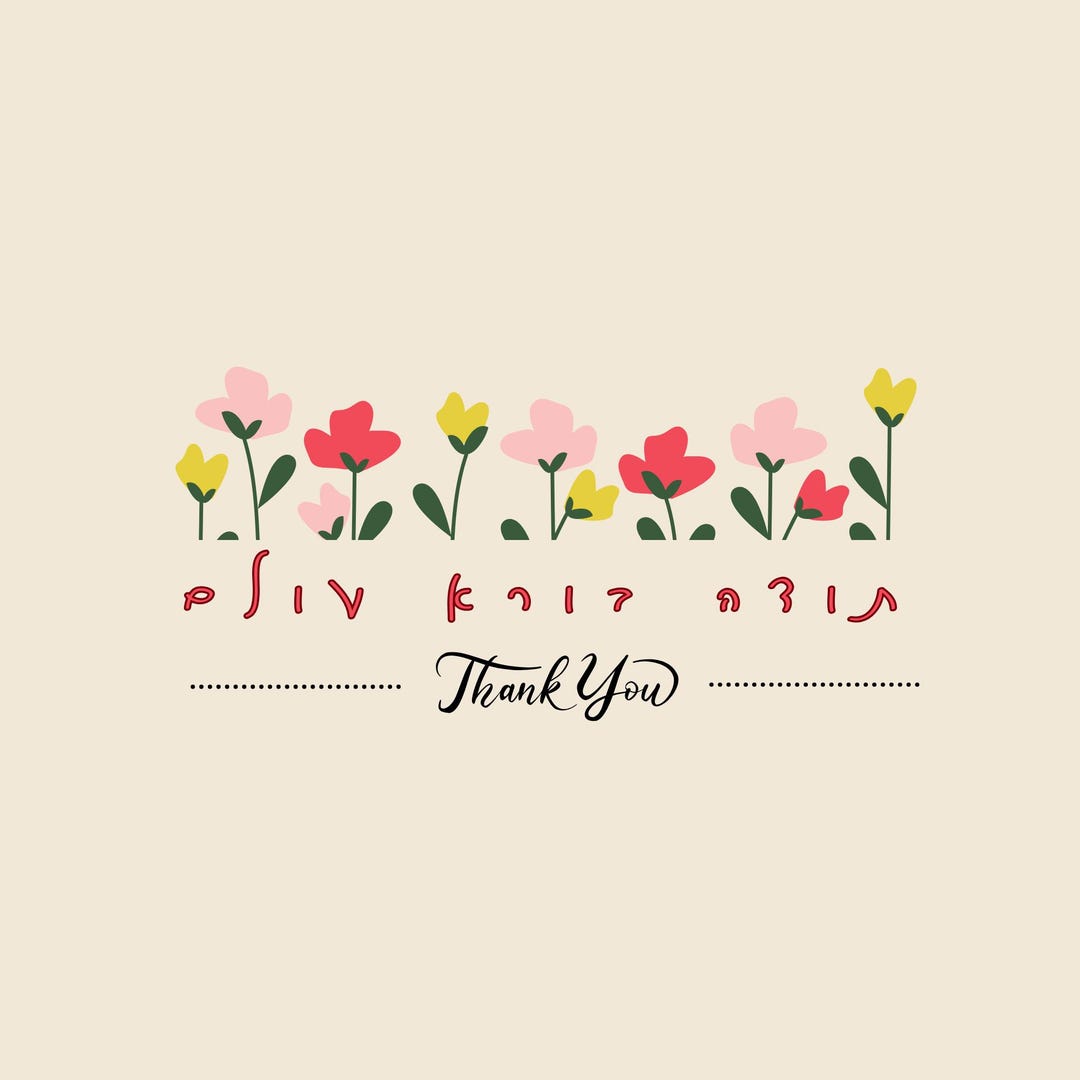 Psalm for Gratitude - Mizmor Letoda, Hebrew Wall Art, Jewish Home Decor ...