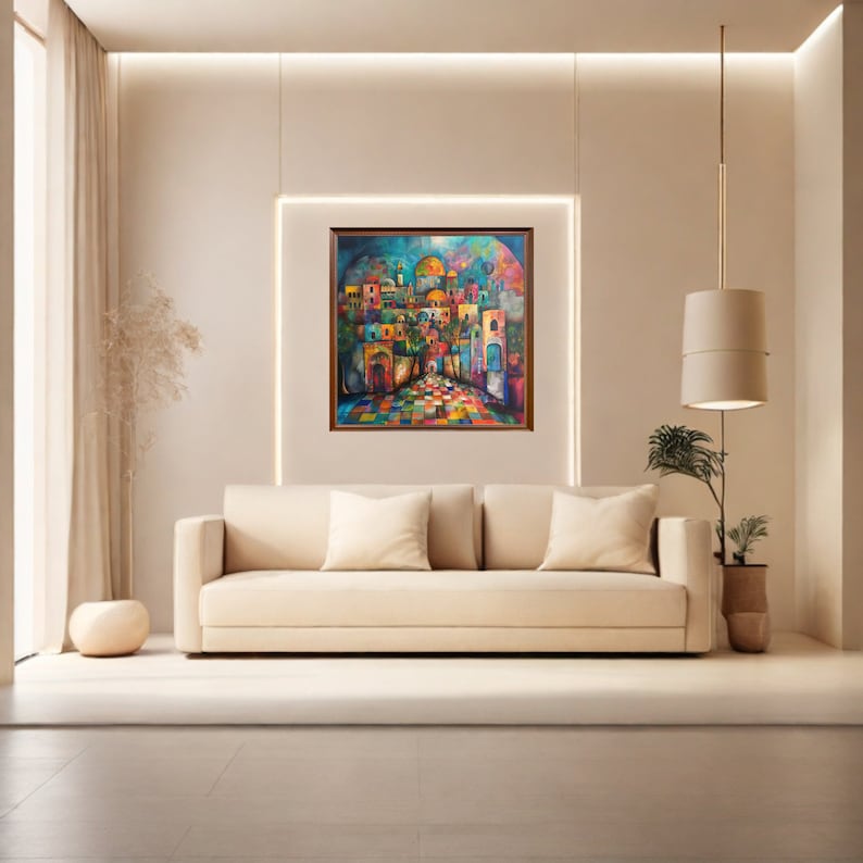 Jerusalem Neighborhoods Art Print: Jewish Home Decor (digital Download ...