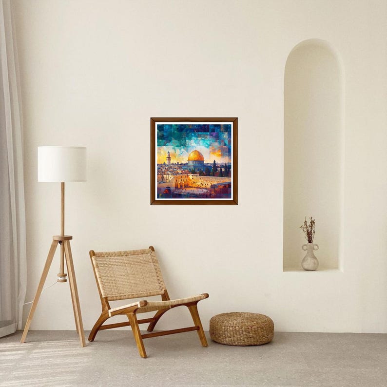 Jerusalem Neighborhoods Digital Download, Jewish Art, Judica Wall ...