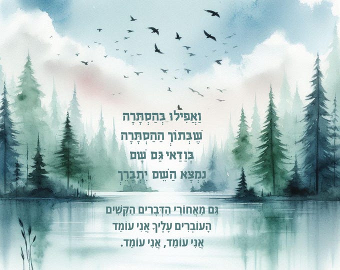 Hebrew Psalm 100, Tehilim, Shema Prayer, Psalms in Hebrew, Verse Wall ...