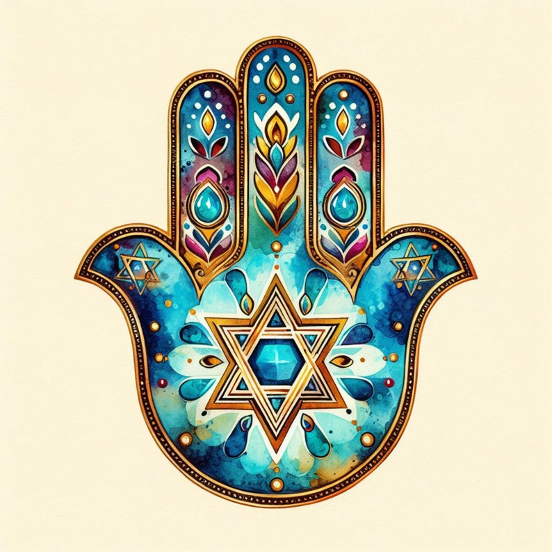 Hamsa Star of David Print: Jewish Wall Art (digital Download) - Etsy