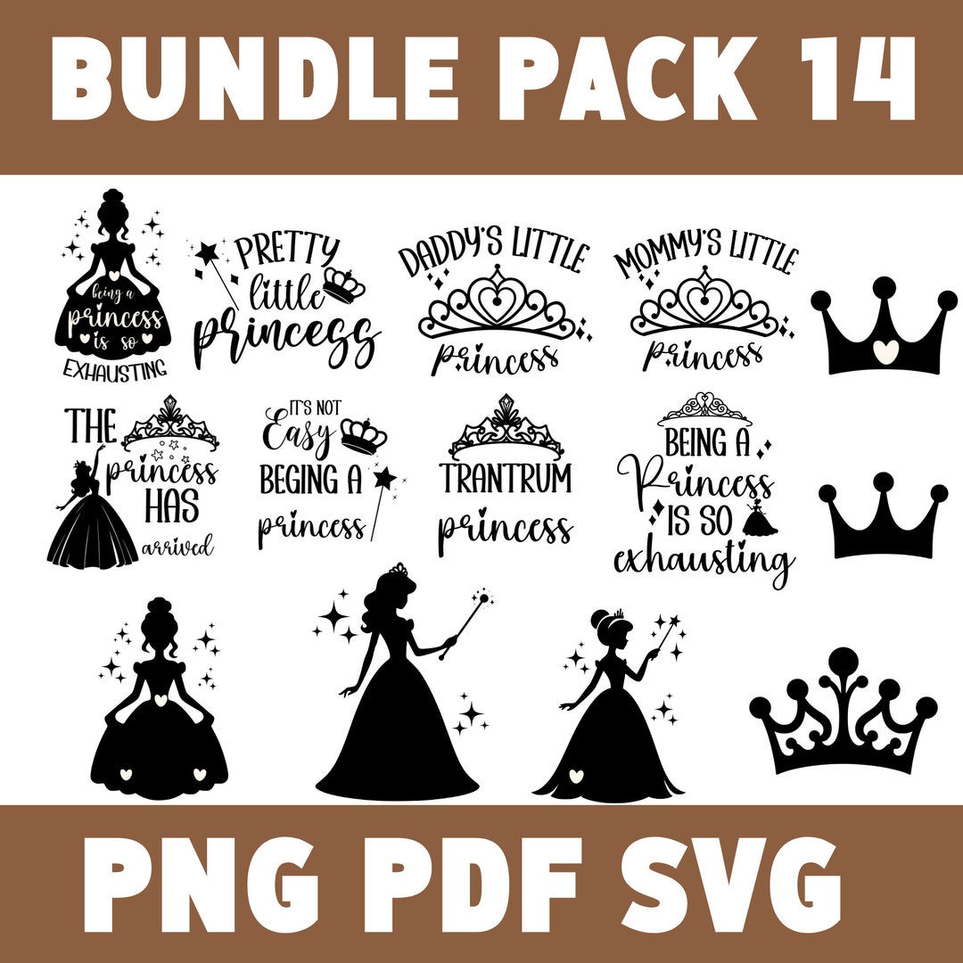 Princess Svg Bundle, Little Girl SVG Bundle, Princess Svg, Princess ...