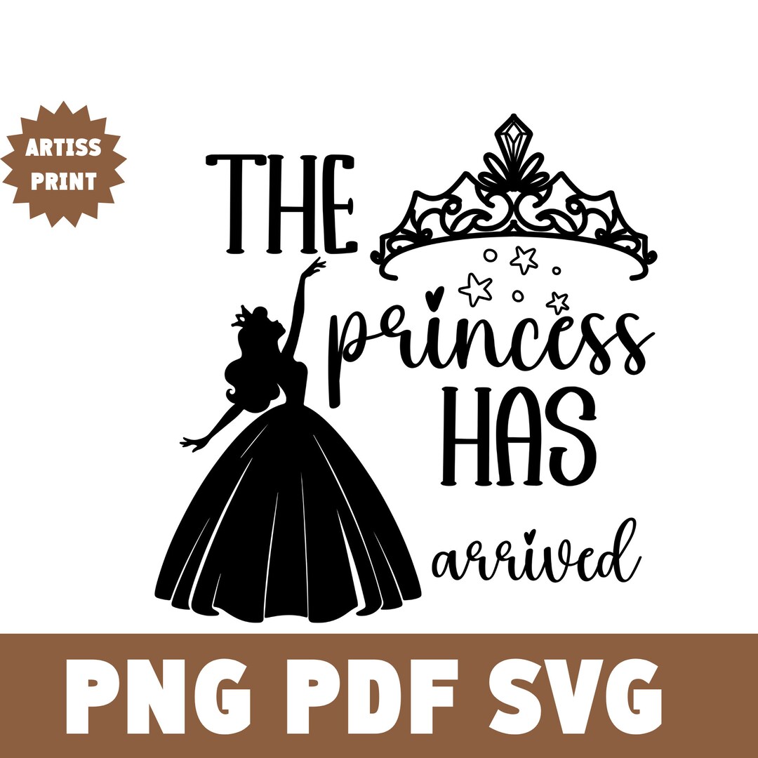 La princesa ha llegado Archivos SVG , niña svg, princesa svg, svg para ...