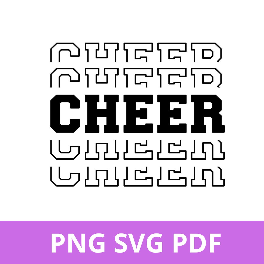 Cheer SVG, Stacked Cheer SVG, Cheerleading SVG, Cheer Team Svg ...