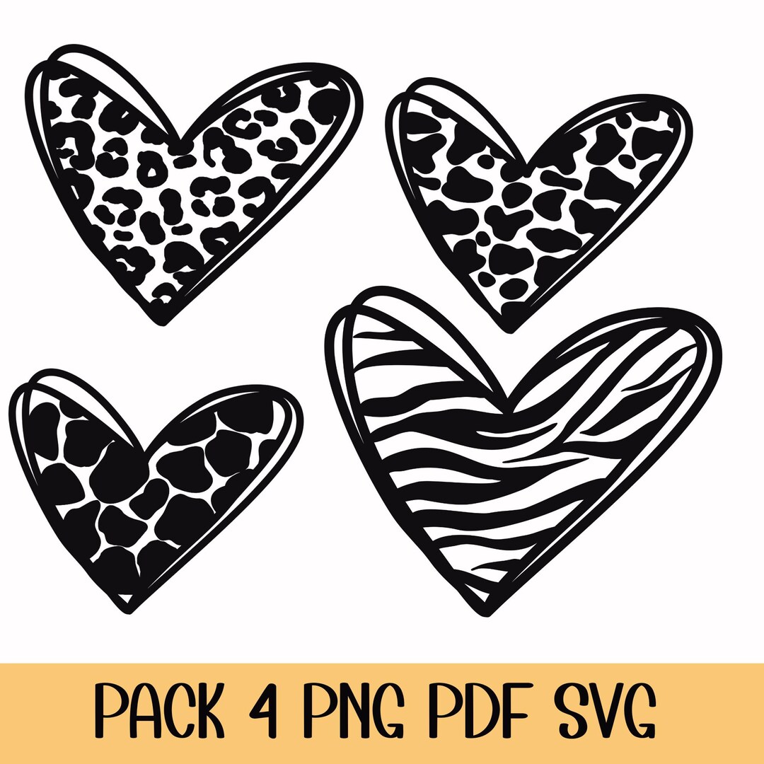 Pack de SVG Corazones, SVG de Corazón Dibujado a Mano, Corazones ...