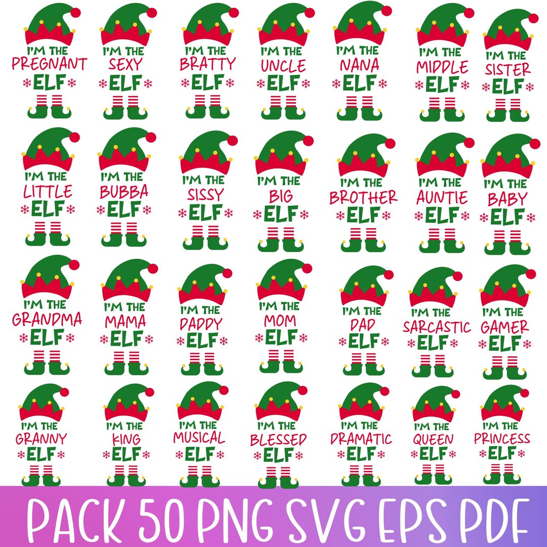 Elf Family SVG Bundle, Elf SVG, Elf Shirt SVG, Family Christmas Svg ...