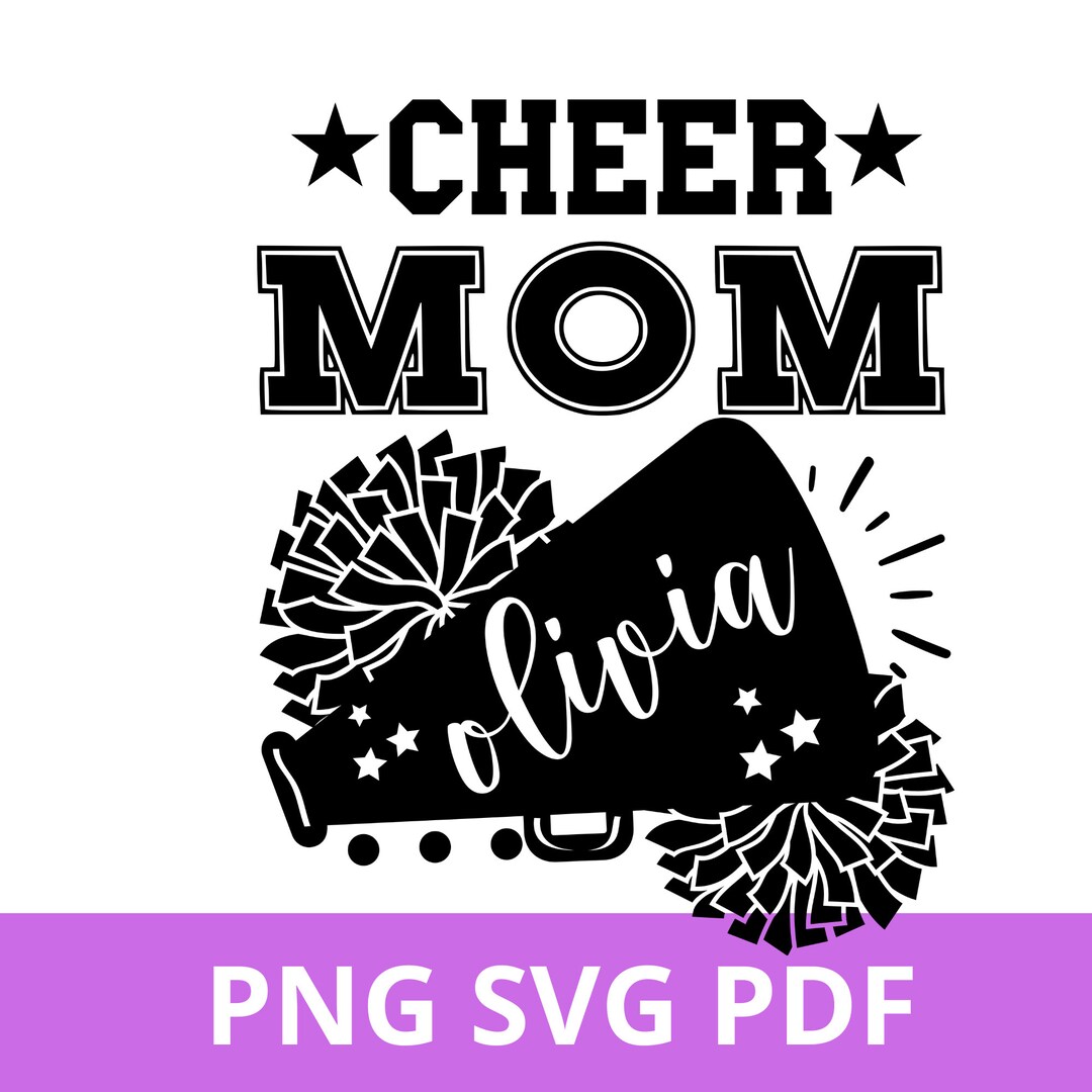 Cheer Mom SVG, Cheer SVG, Cheerleading SVG, Megaphone Svg, Cheer Team ...