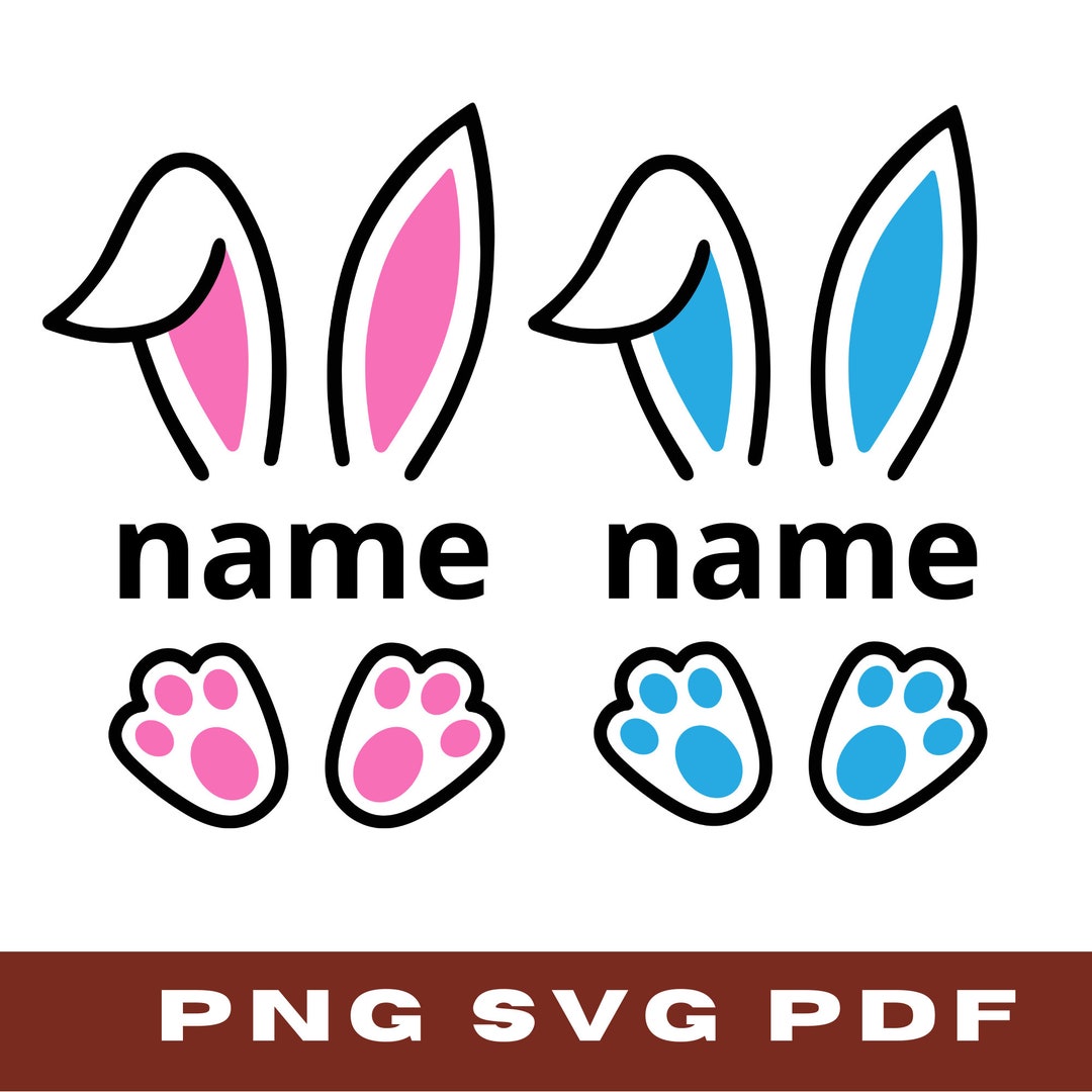 Easter Bunny Split Monogram SVG, Easter Bunny Svg, Bunny SVG, Rabbit ...