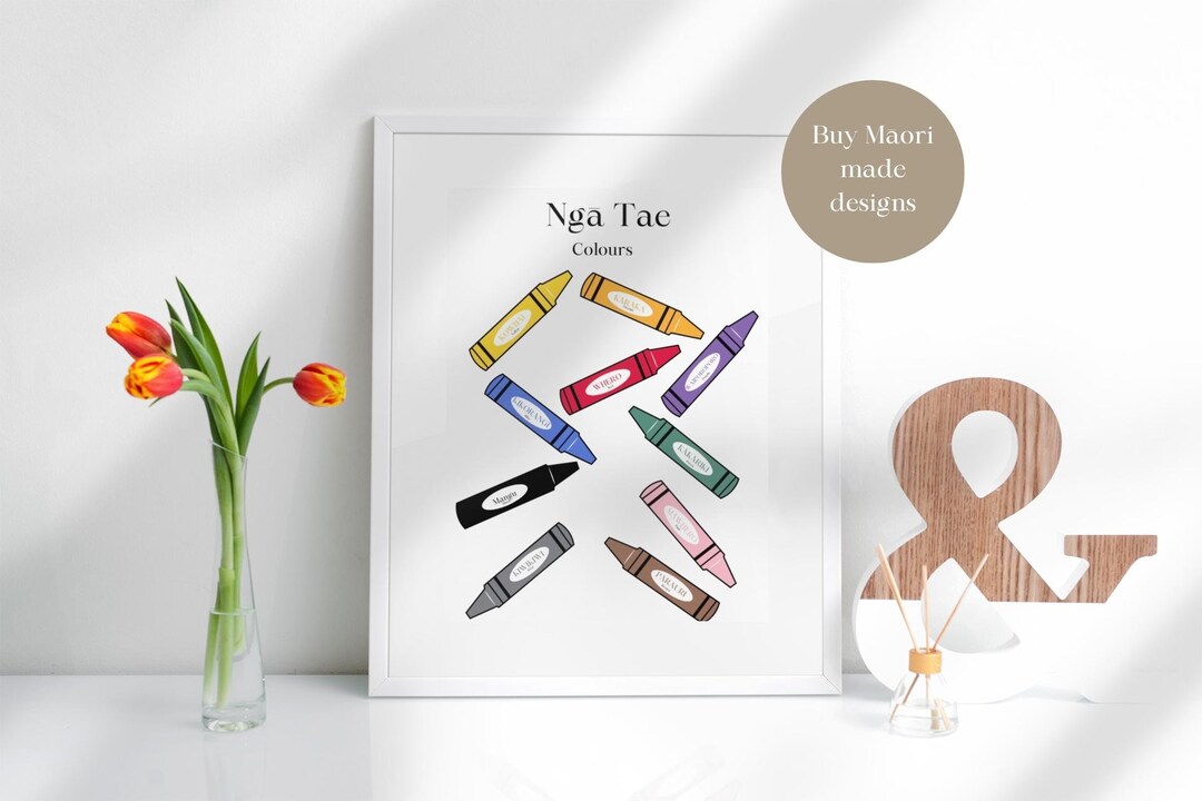 Maori Colours Digital Print - Te Reo Māori - Māori - New Zealand Art ...