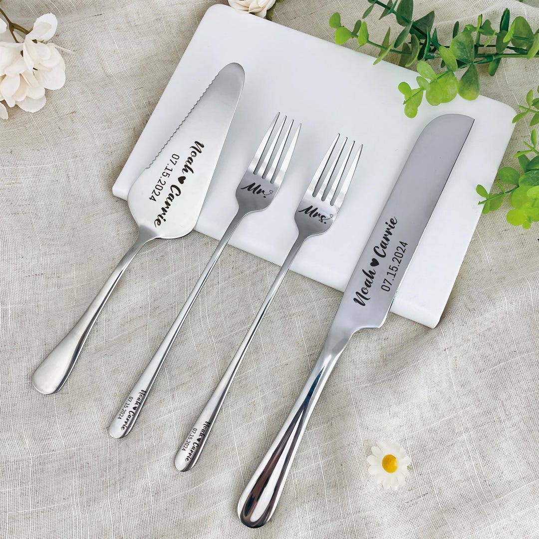 Custom Wedding Day Cake Cutting Set,personalized Mr Mrs Keepsake for ...