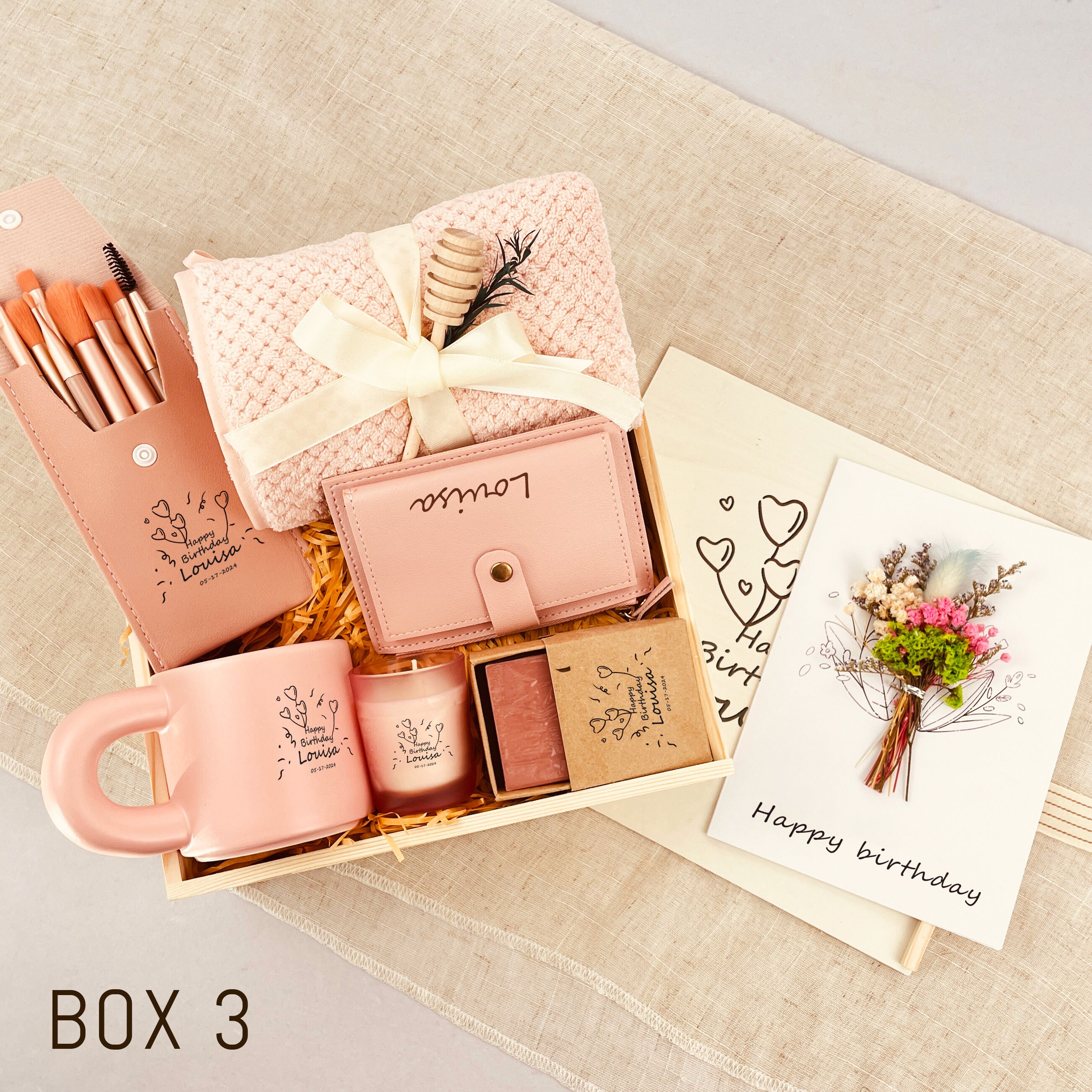 Custom Birthday Gift Box , Happy Birthday Gift Box for Her, Handmade ...