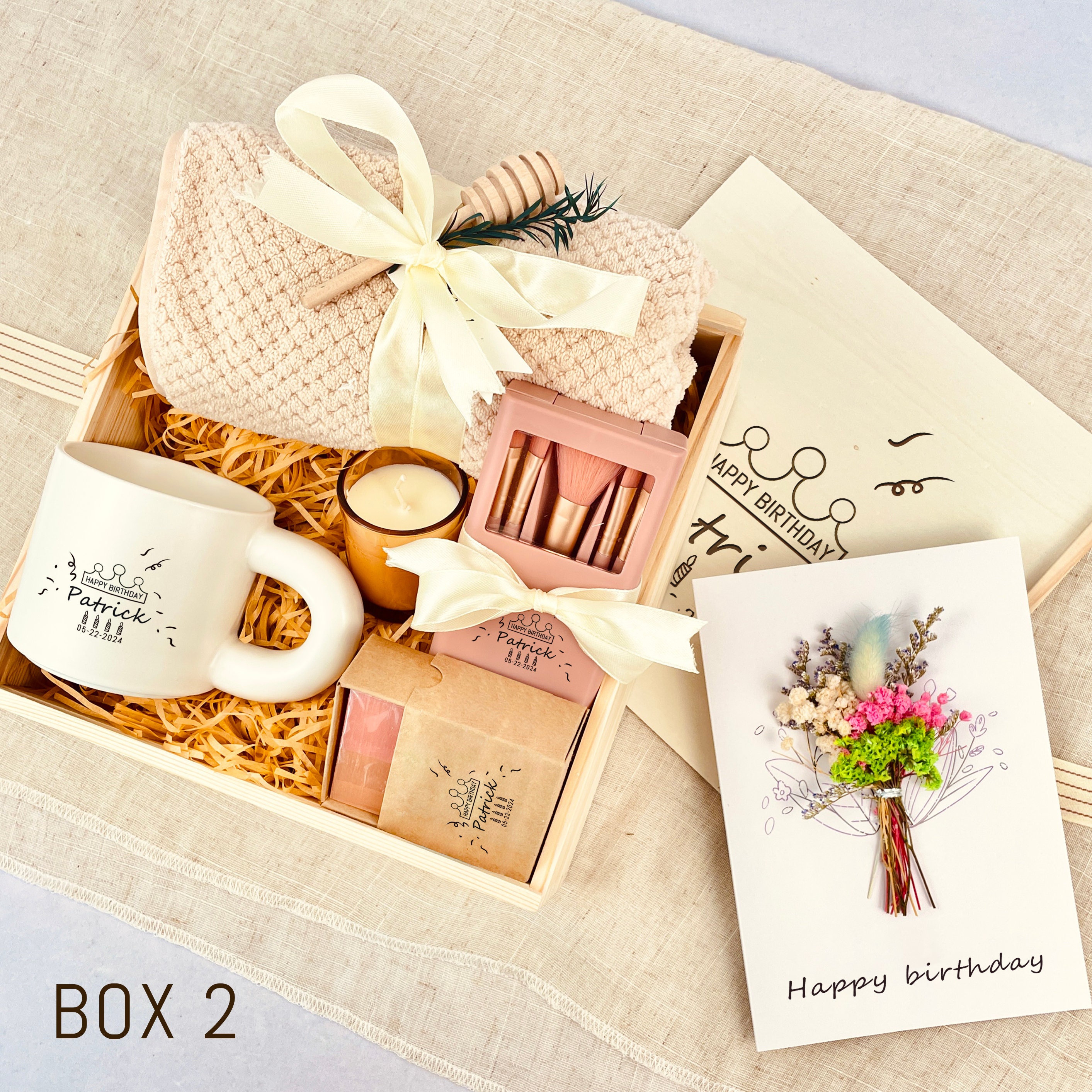 Custom Birthday Gift Box , Happy Birthday Gift Box for Her, Handmade ...