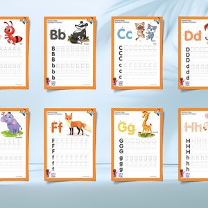 Cursive Alphabet Practice for Kids, Enriched With Animals A-Z - Etsy