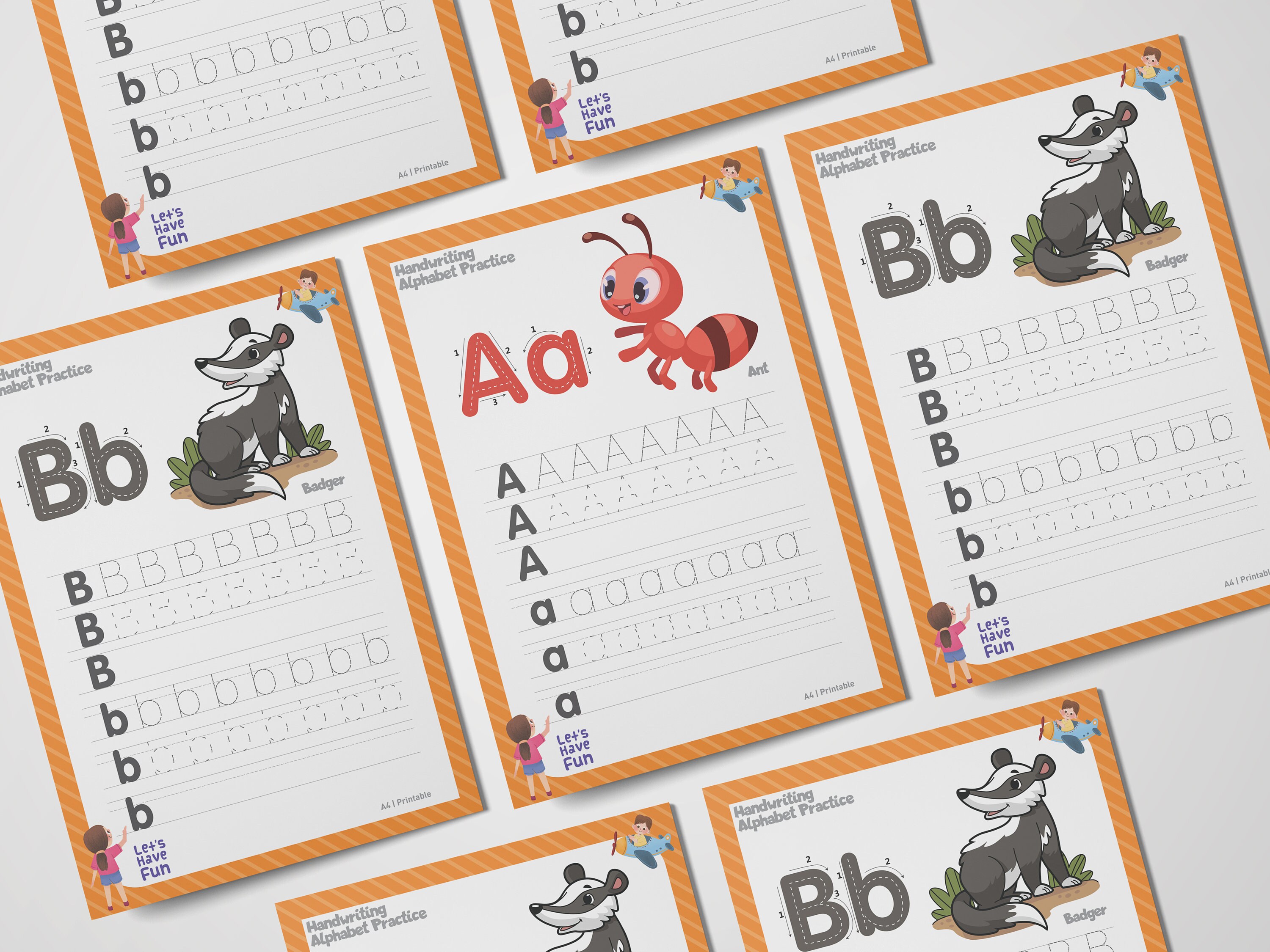 Cursive Alphabet Practice for Kids, Enriched With Animals A-Z - Etsy