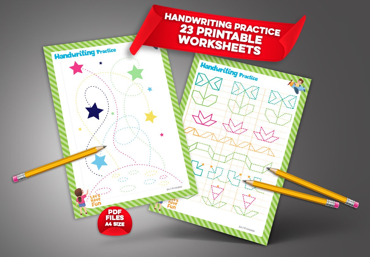 23 Easy Handwriting Practice for Kids, Printable - Etsy