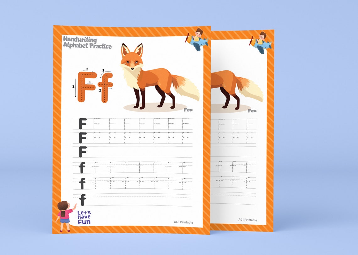 Cursive Alphabet Practice for Kids, Enriched With Animals A-Z - Etsy