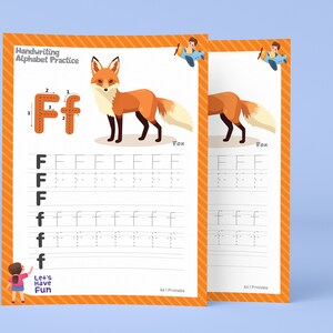 Cursive Alphabet Practice for Kids, Enriched With Animals A-Z - Etsy