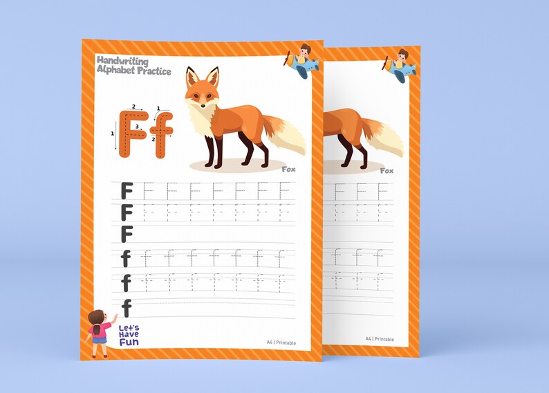 Cursive Alphabet Practice for Kids, Enriched With Animals A-Z - Etsy