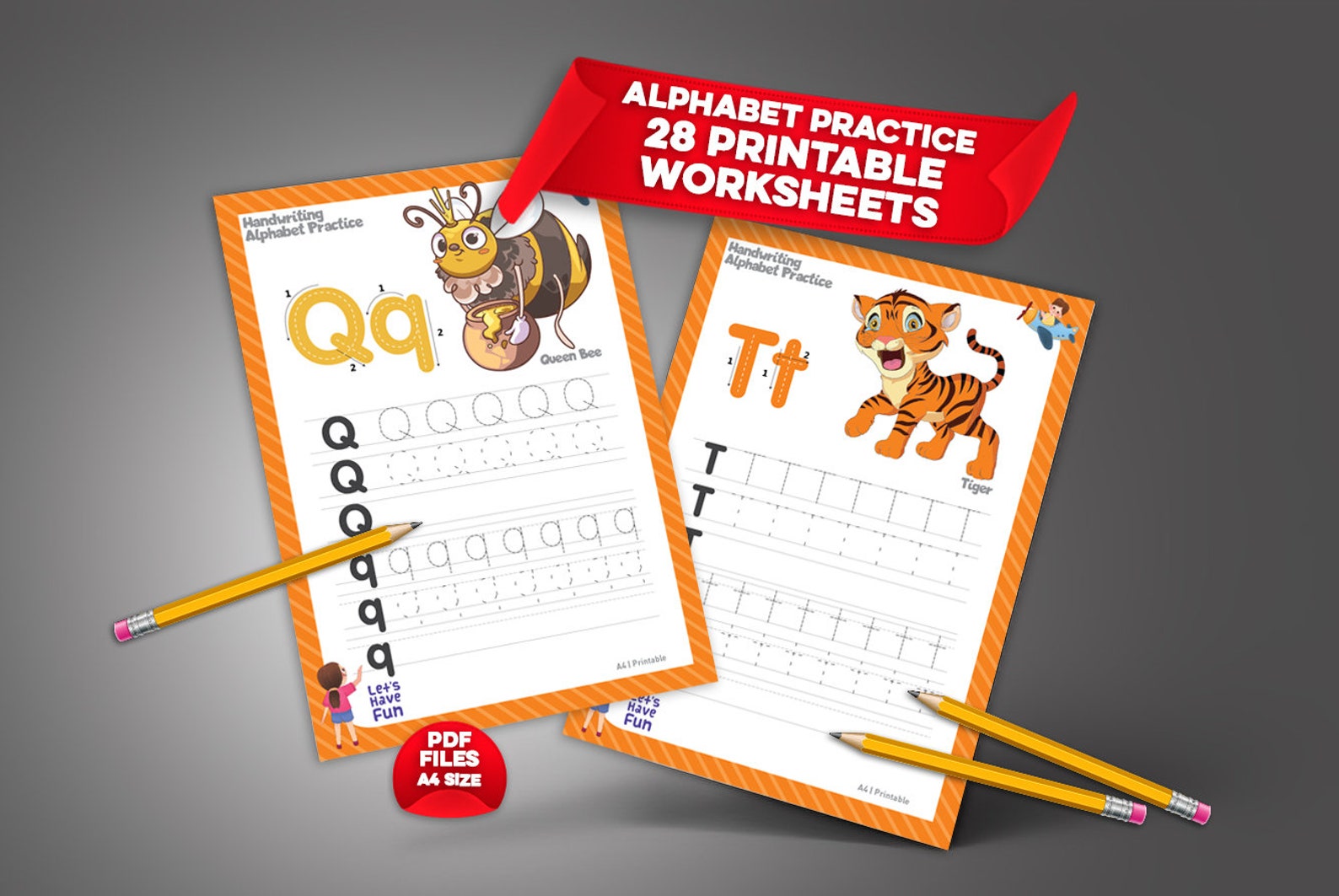 Cursive Alphabet Practice for Kids, Enriched With Animals A-Z - Etsy