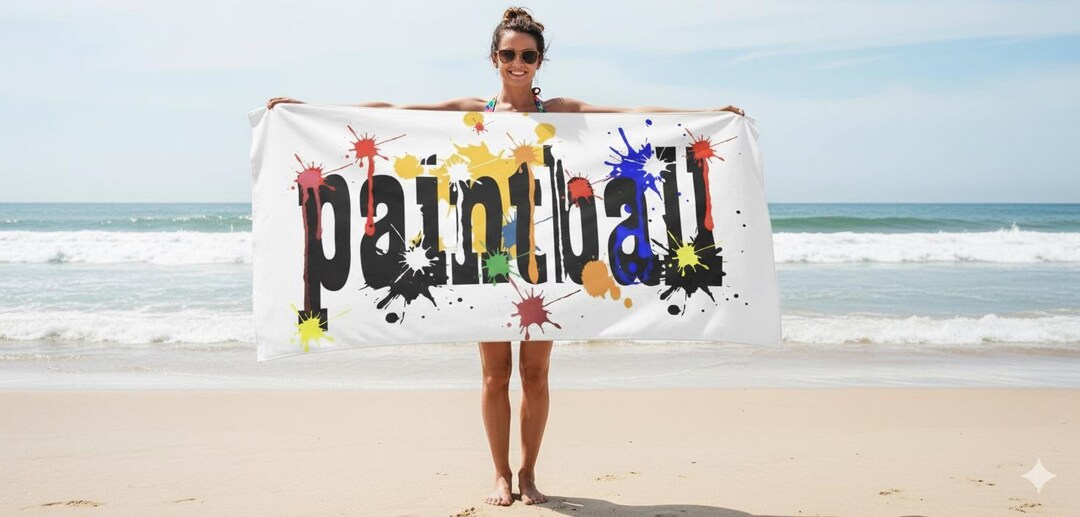 Paintball Splatter Beach Towel ,pool Trips and Bachelorette Party ...