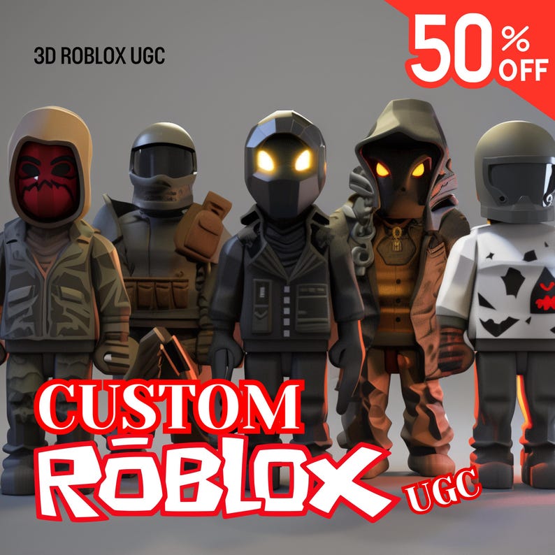 Custom 3D Roblox UGC Modeling | 2D Image to 3D Model (OBJ, FBX) - Etsy